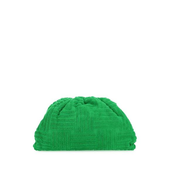 Bottega Veneta | Bags | Bottega Veneta Grass Green Terry Fabric Teen Pouch Clutch | Poshmark